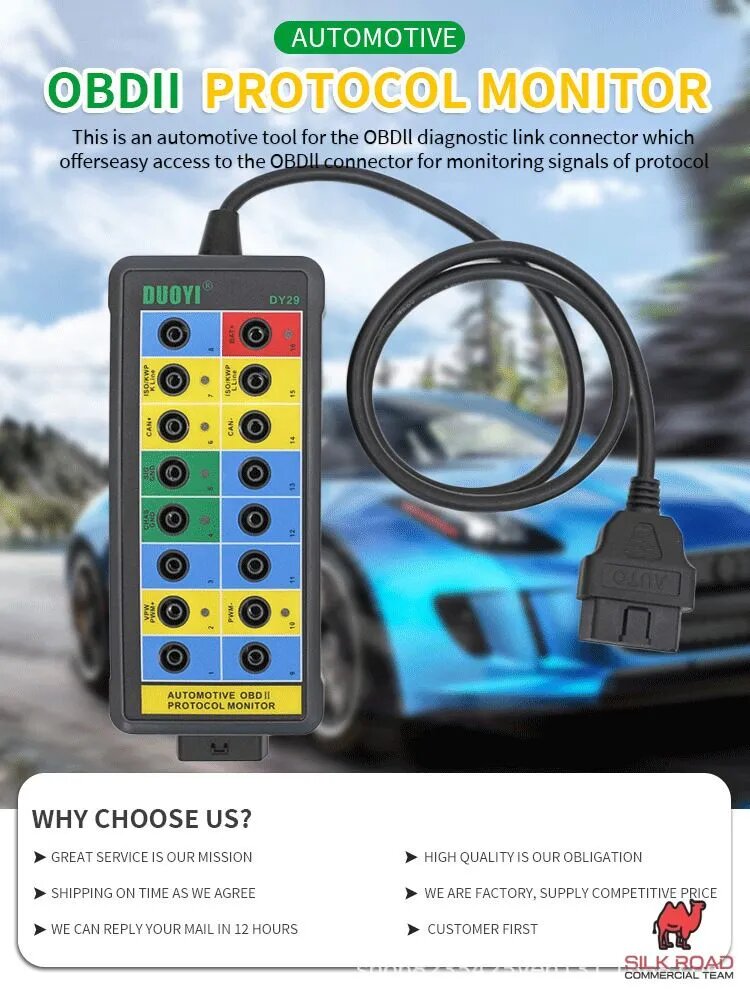 Автомобильный диагностический тестер DY29 для легковых автомобилей, OBDII Protocol Monitor
