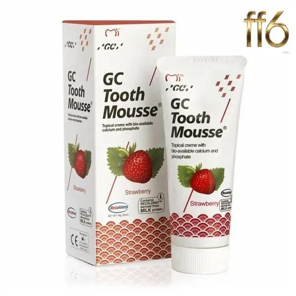 GC Tooth Mousse Зубной гель Клубника 35 мл для комплексного ухода и защиты от кариеса
