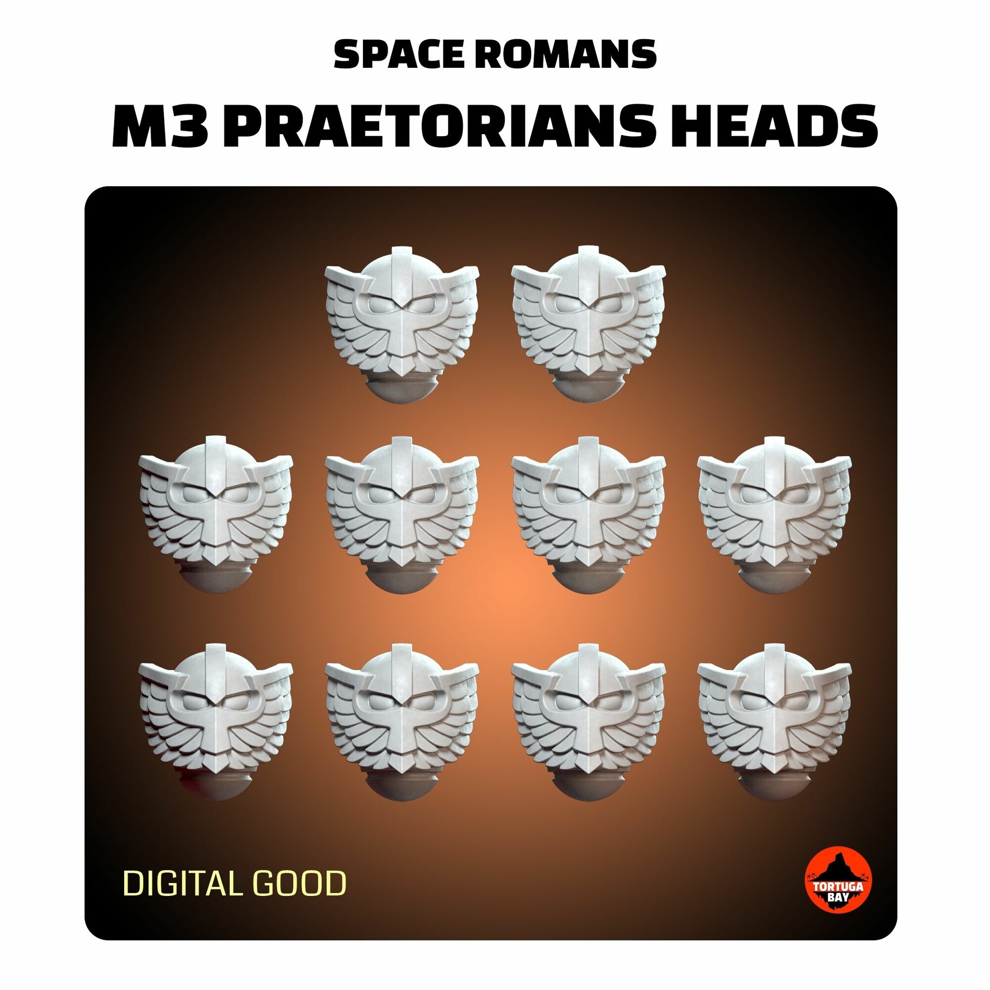 Space Romans M3 Praetorians Heads. Битсы. Warhammer 40.000