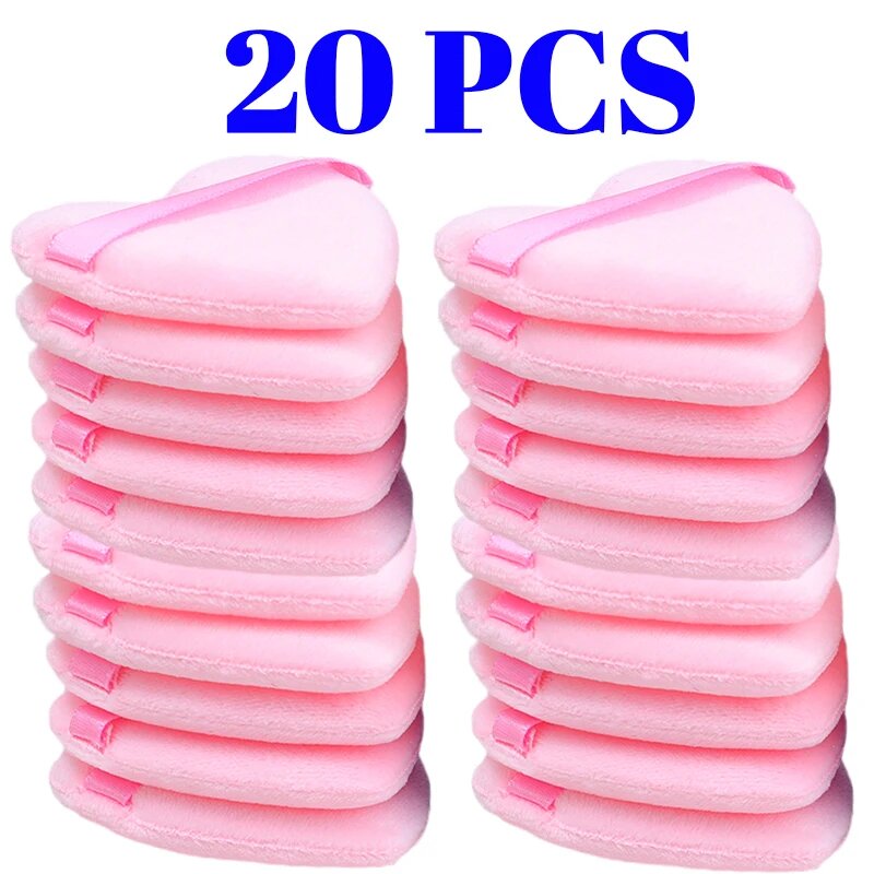 Хрустальные бархатные пуховки для пудры 60 шт. Pink