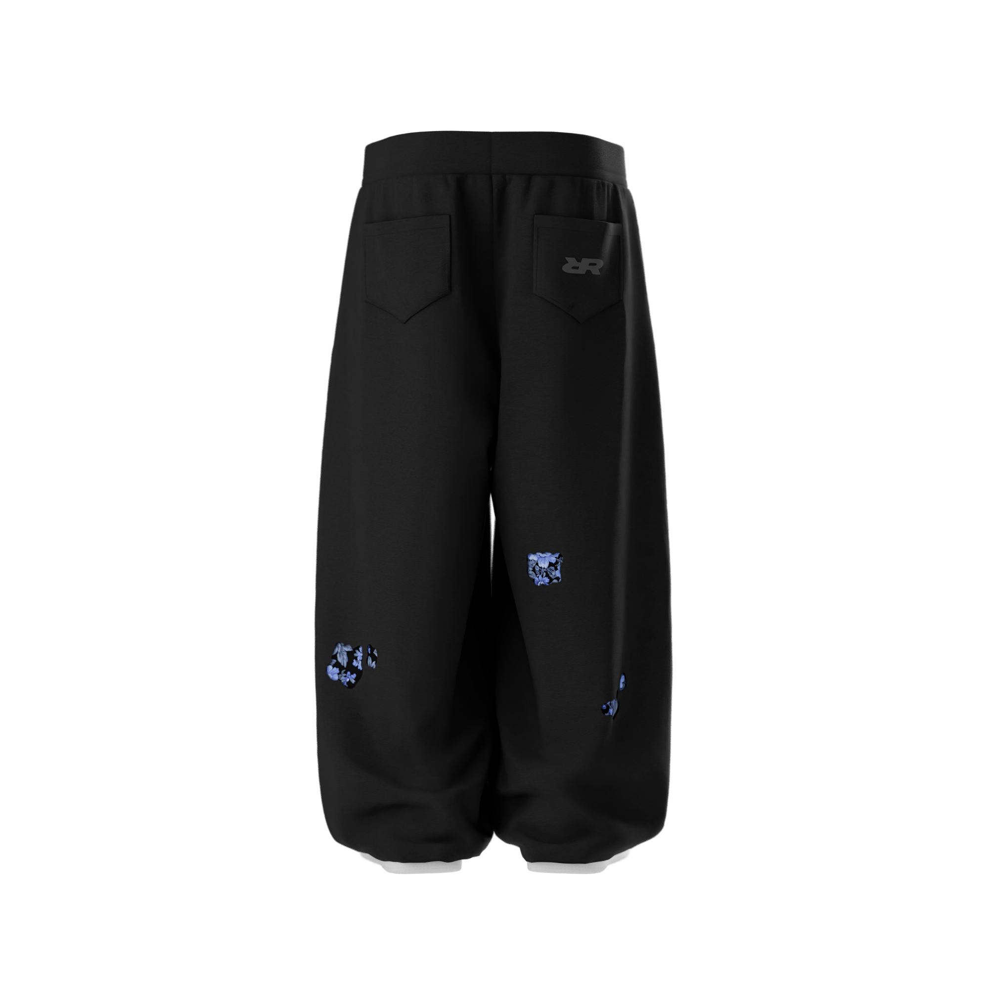 Брюки спортивные Ravir "RVR" Black Blue, размер XL, синий, черный — фото 1