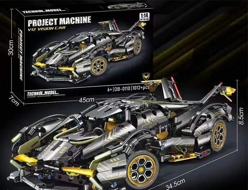 Гоночный автомобиль из конструктора TECHNOL MODEL VIZ VISION CAR 1:14 1012+pcs пластик/металл 34.5cm