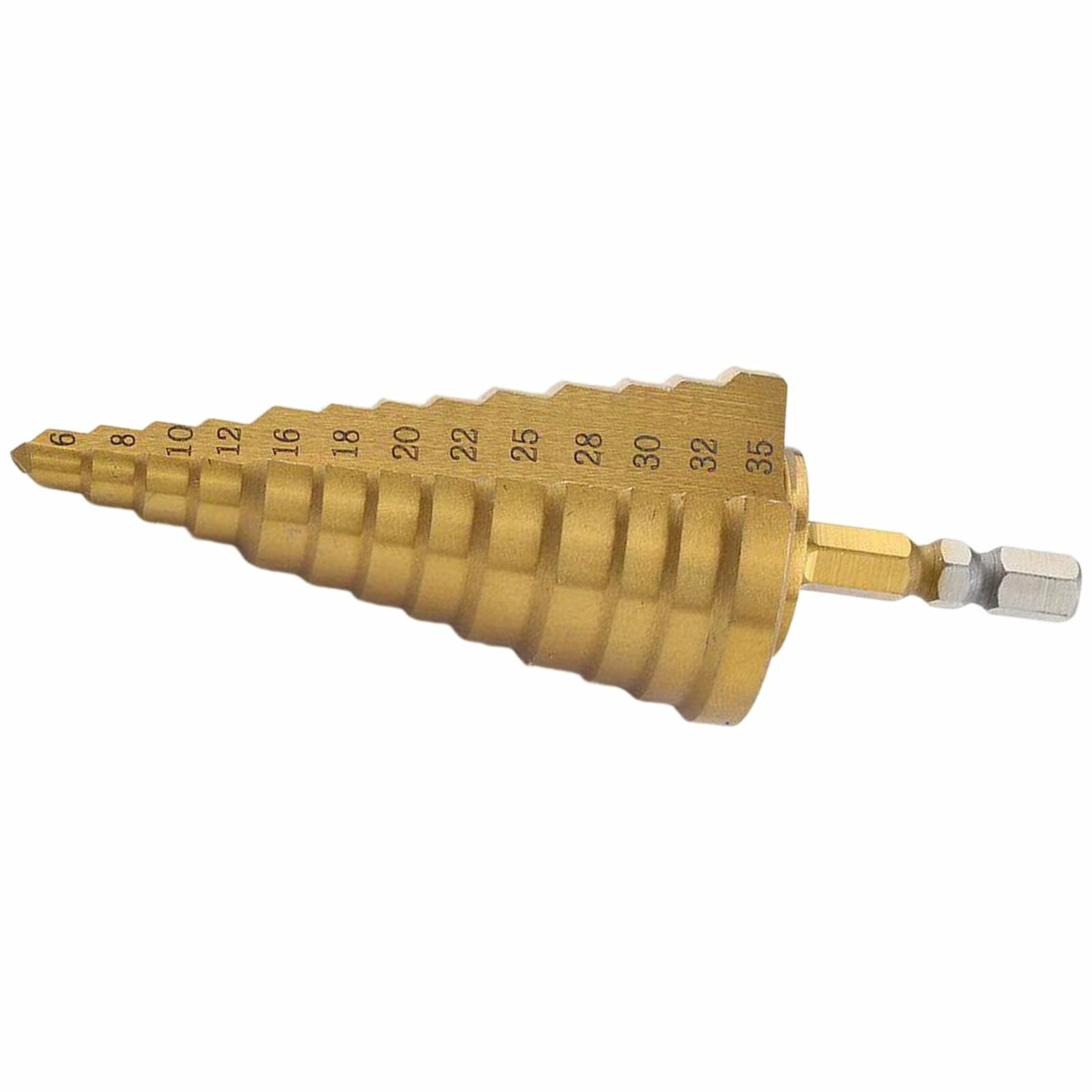 Легкое ступенчатое сверло 6-35мм с шестигранным хвостовиком 1/4 дюйма для нержавеющей стали