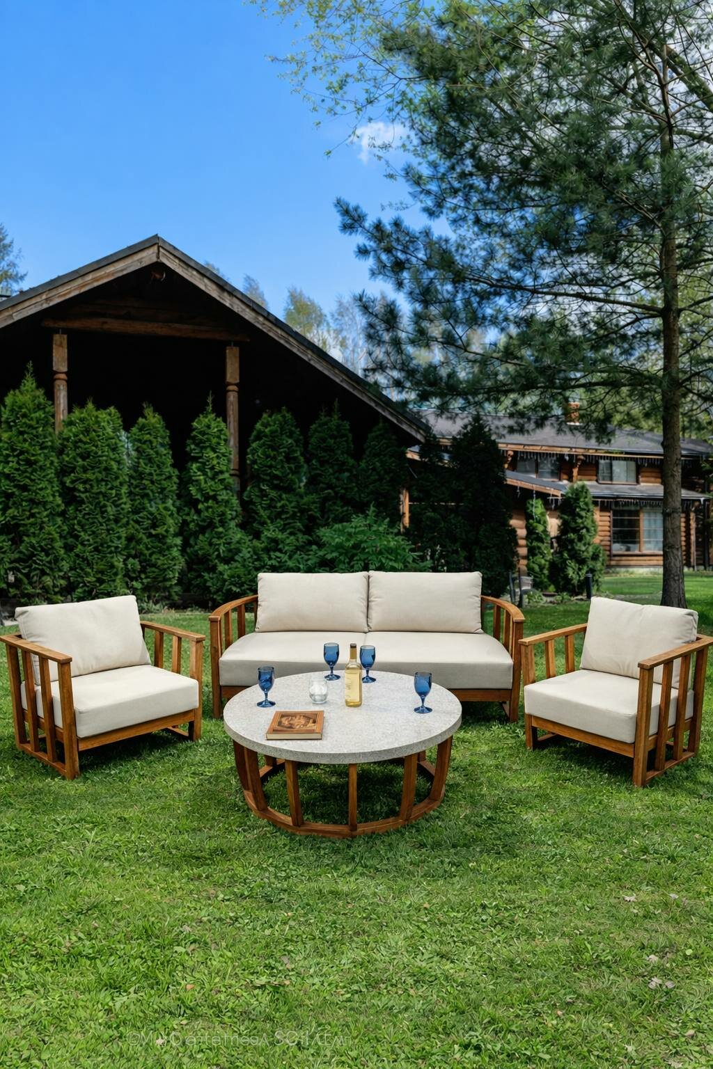 Набор садовой мебели Royal Family ELLIOT, лаунж-зона из акации