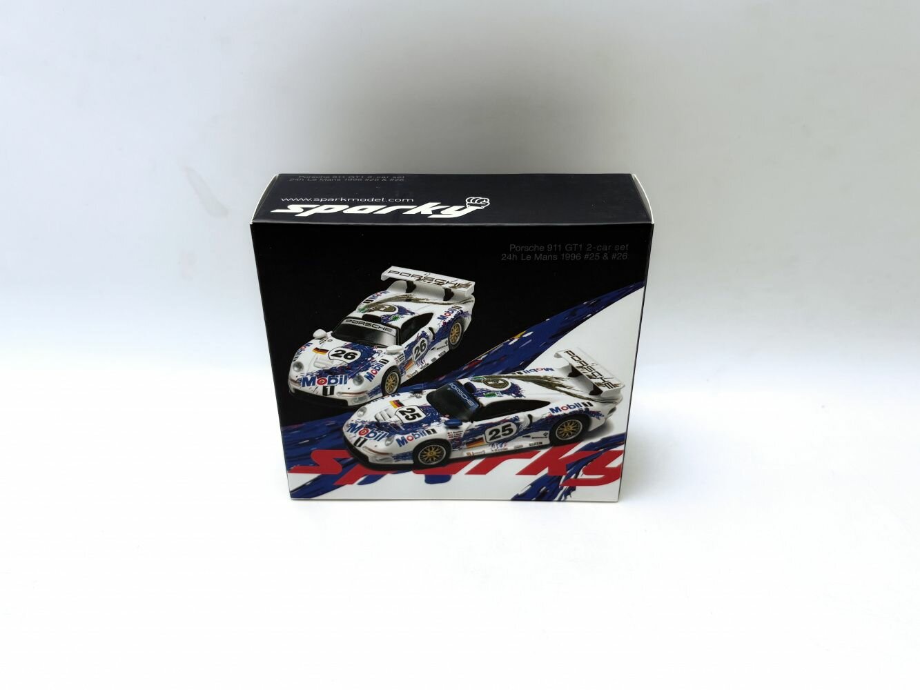 Модель Sparky 1/64 Porsche 911 GT1 Twin-Car Mobile Racing из литого металла