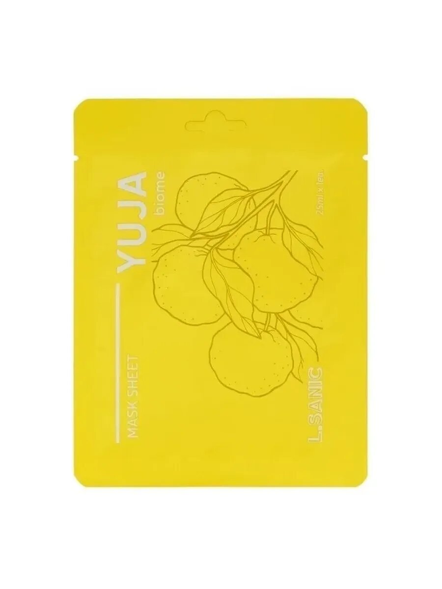 Маска для лица с экстрактом юдзу и пробиотиками, 25 мл