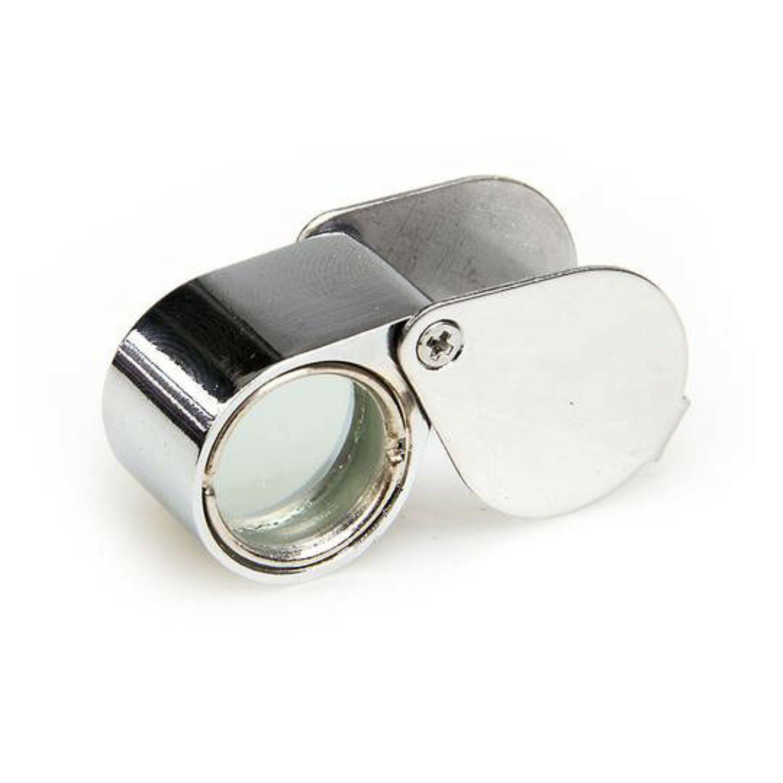 Лупа ювелирная Veber 55366, 10x, 17 мм (010), складная, с подсветкой, диаметр линзы 17мм