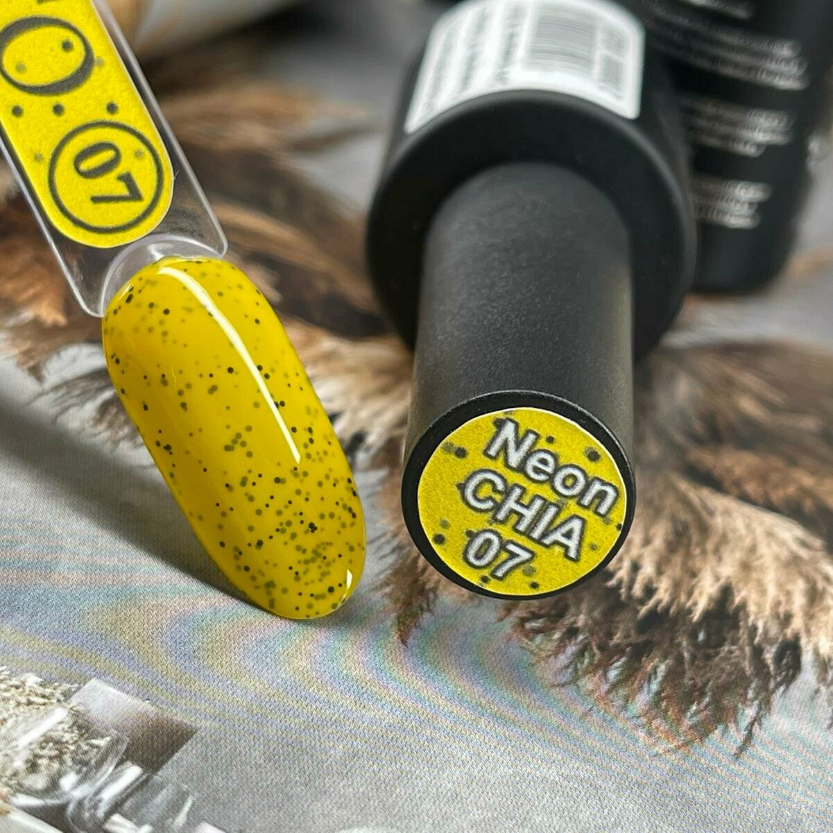 Гель-лак для ногтей ТМ ECO "Chia Neon" №07, 10 мл, желтый, манго