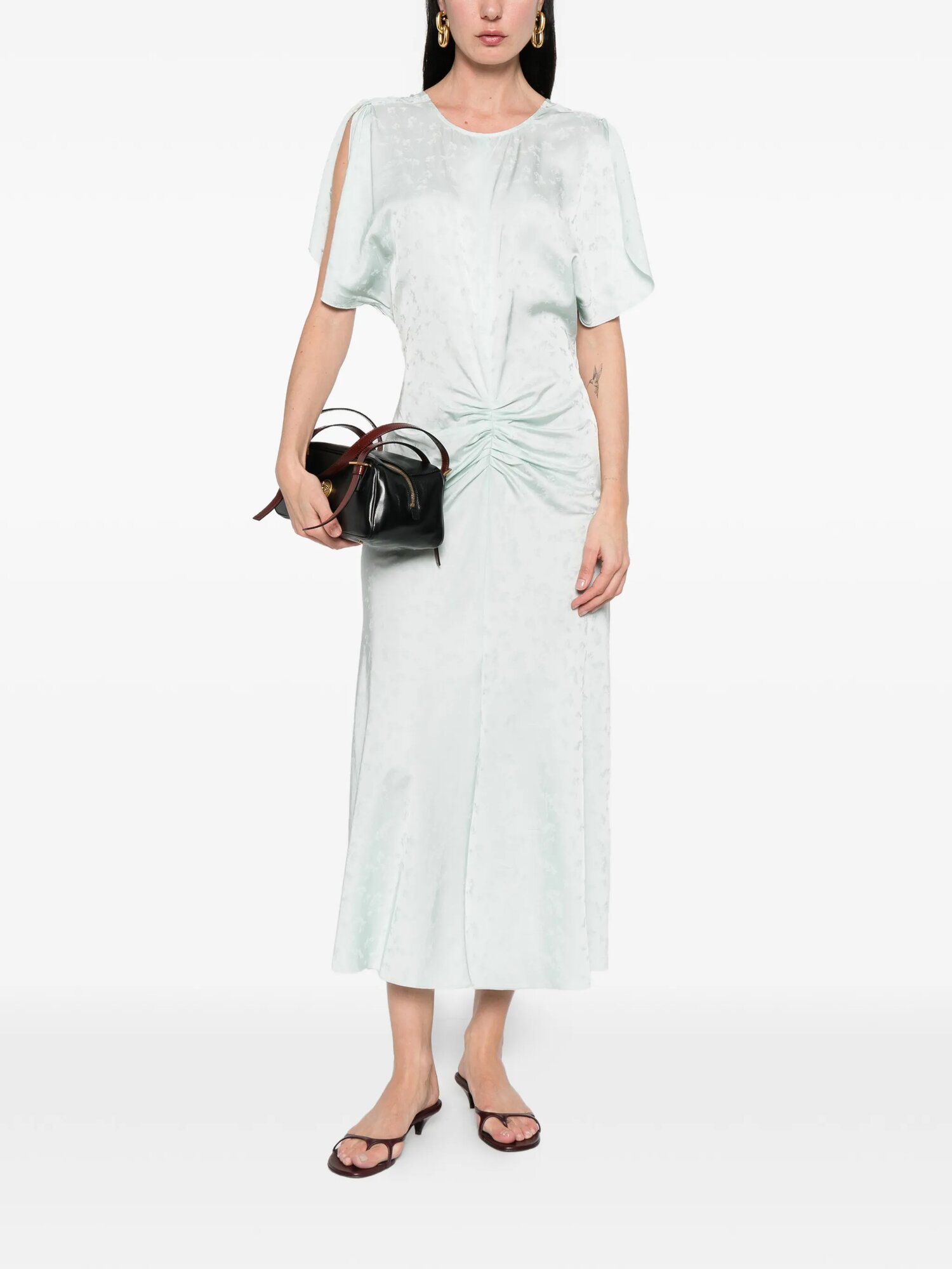Платье Victoria Beckham Floral-pattern midi dress, размер 8 — фото 1