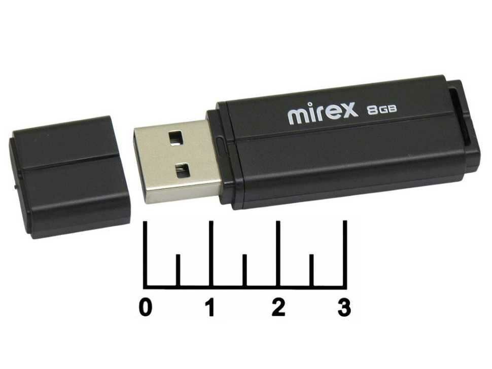Flash USB 2.0 8Gb Mirex Line (черная)
