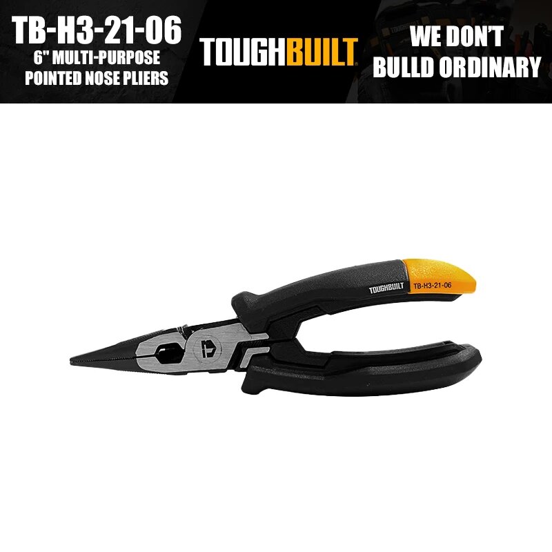 ToughBuilt TB-H3-21-06 6-дюймовые универсальные плоскогубцы с острыми носами, аксессуары для ручных инструментов