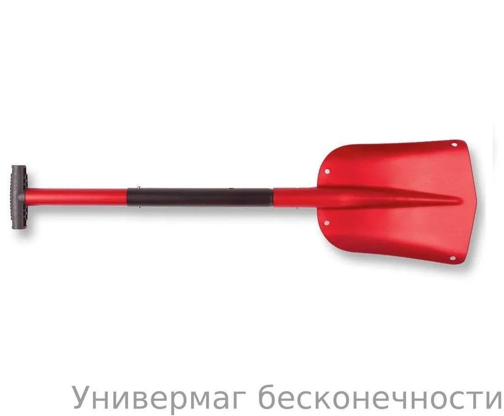 Лопата лавинная ADR Alpine - складная туристическая лопата для снега, регулировка длины, красная