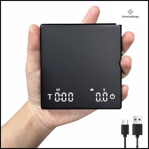 Электронные весы MHW-3BOMBER "Cube 2.0 Mini Coffee Scale", для кофе, USB зарядка, 5 кг, черные