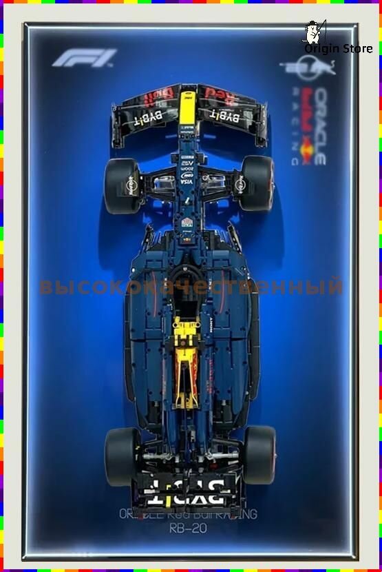 Настенный постер с изображением Red Bull F1 в рамке, комплектуется крючком для подвешивания и держателем типа А, без световой полосы