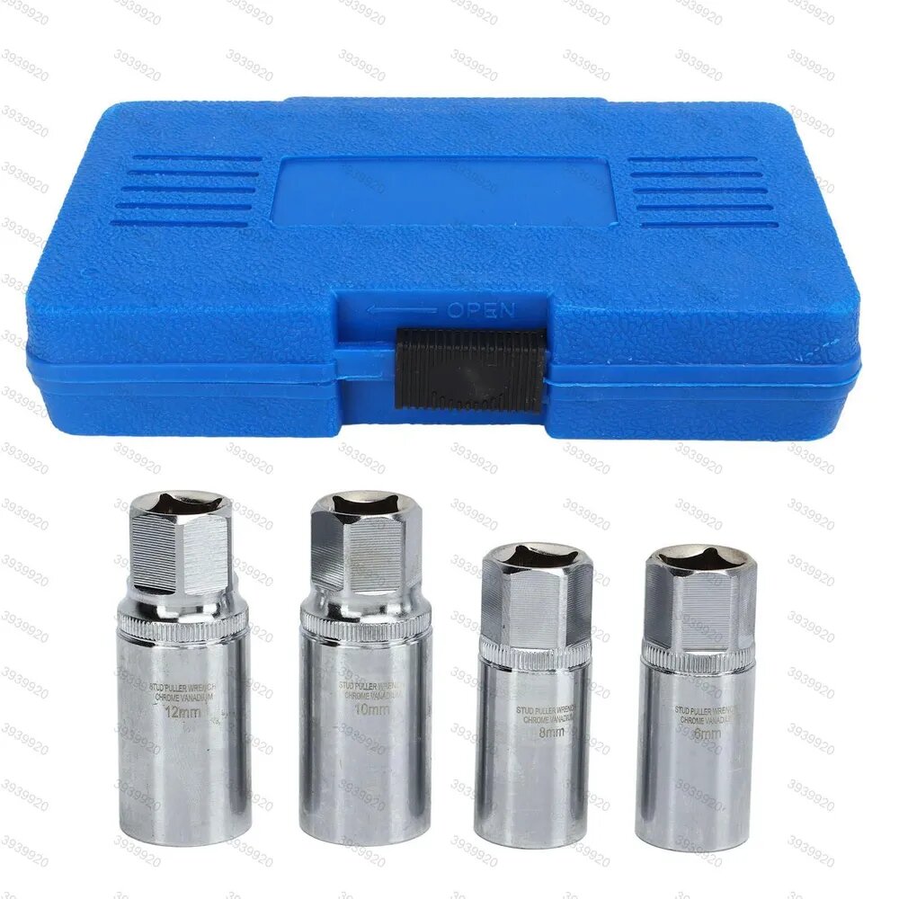 Набор экстракторов для винтов 4 предмета 1/2 дюйма 6 8 10 12 мм для ремонта автомобилей