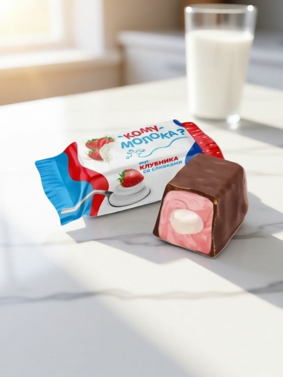 Конфеты шоколадные Кому Молока клубника со сливками, Свит Лайф, 1 кг