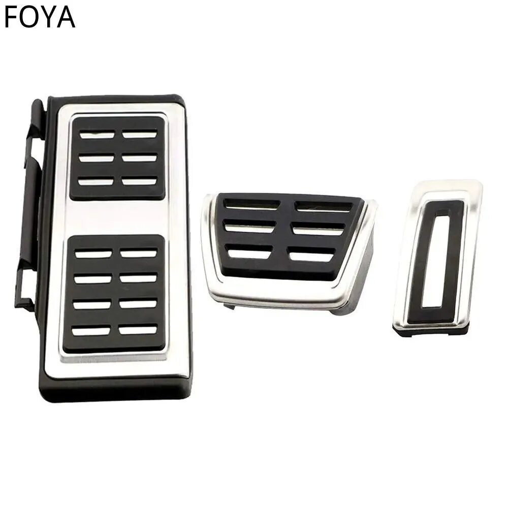 Накладка на автомобиль на педали, 3 шт. Серебристый комплект для Volkswagen, Audi, Skoda, seat