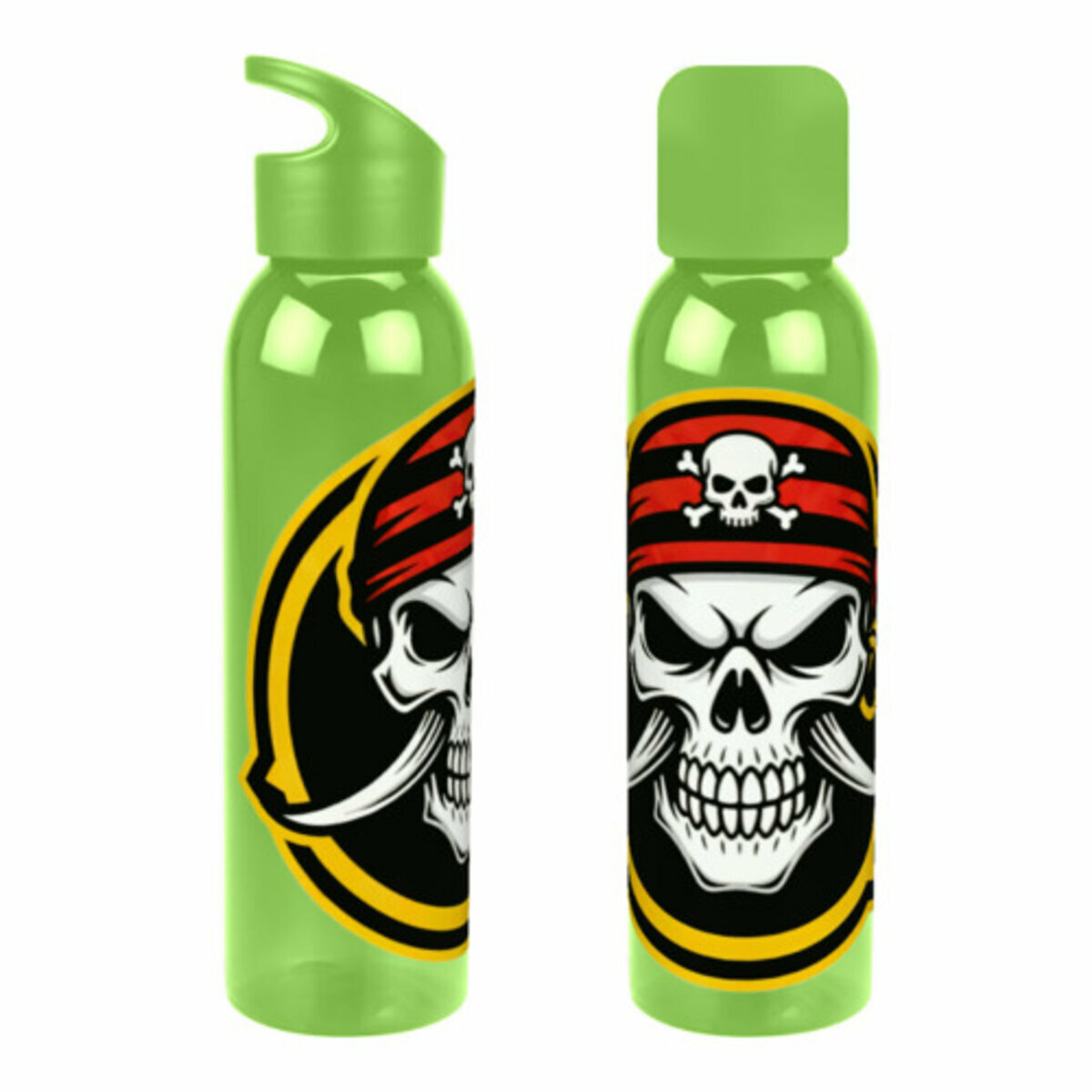 Бутылка для воды «Pirate Skull дерзкий пиратский череп» (зеленый)