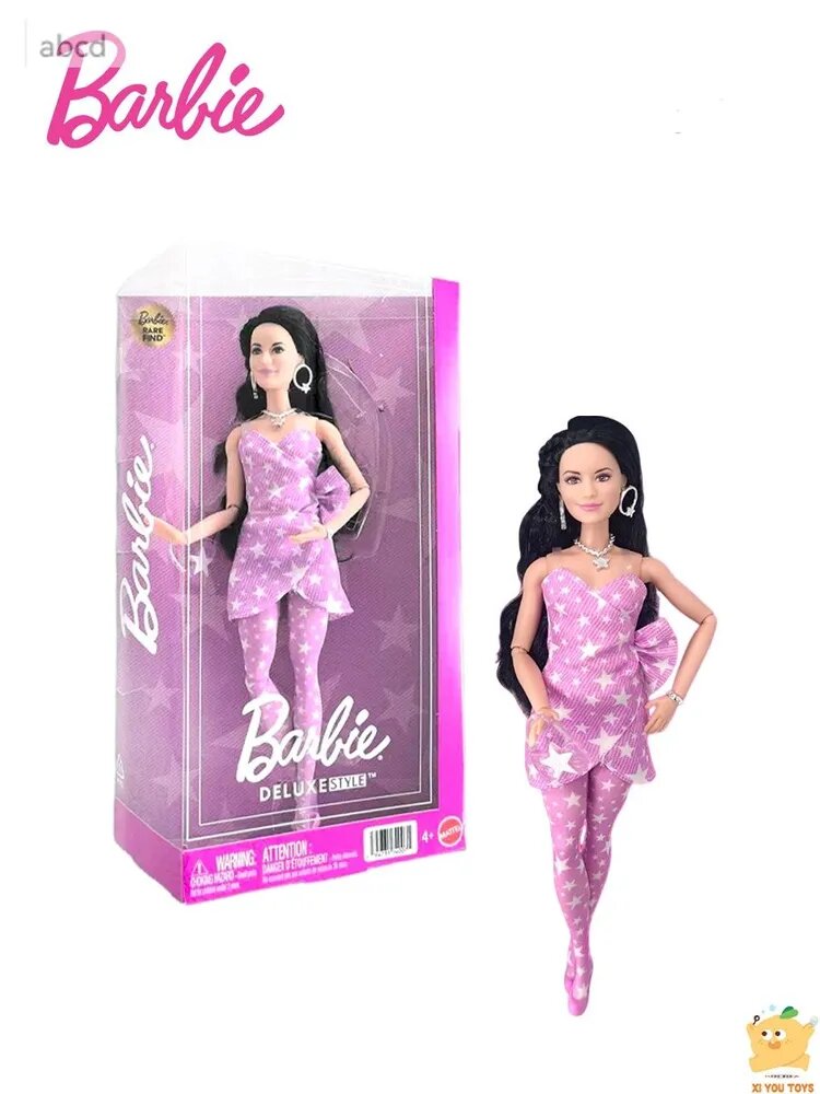 Кукла Barbie Deluxe Style Rare Find Doll #11 коллекционная бежевого цвета 30 см — фото 1