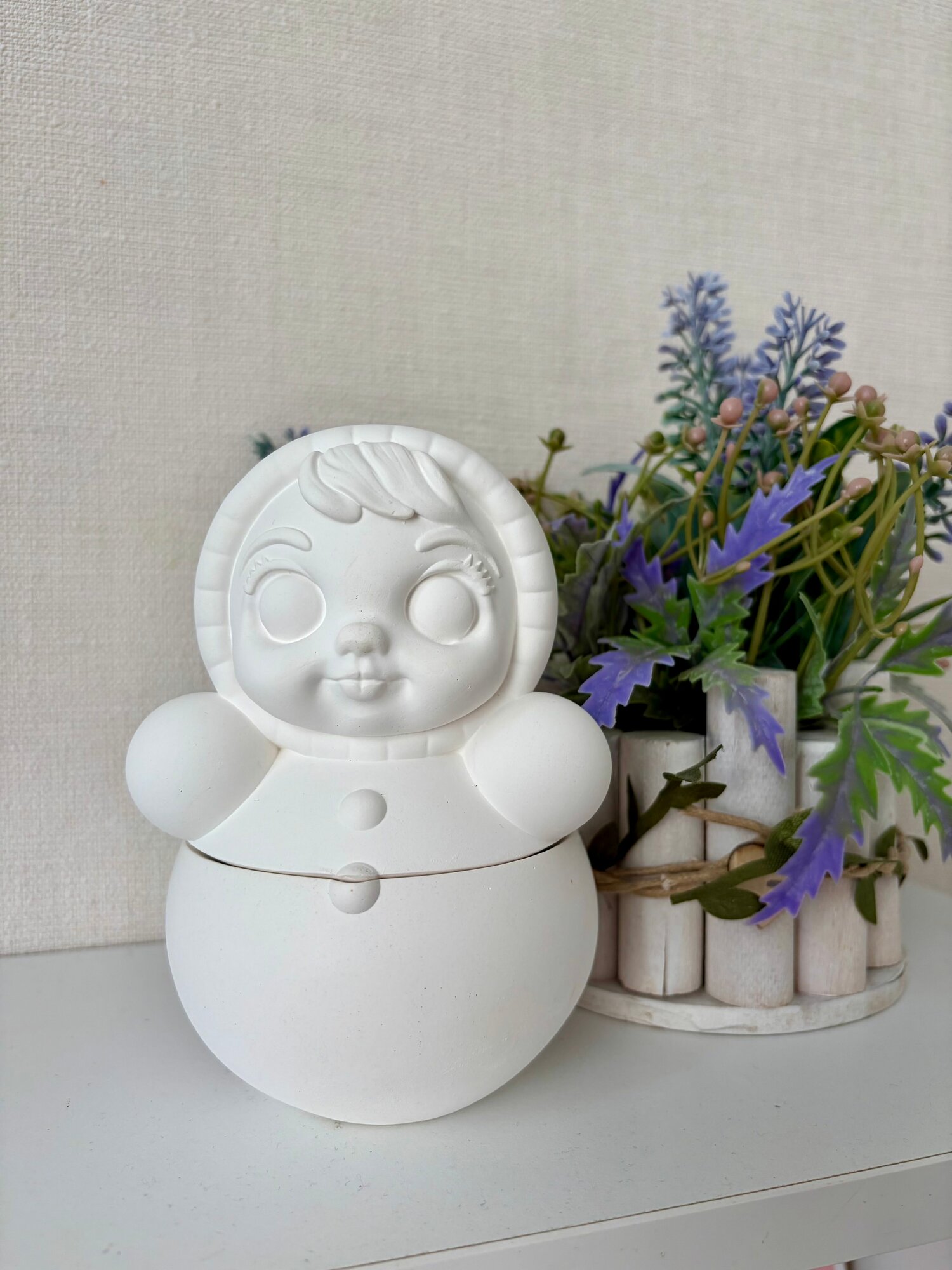 Неваляшка-шкатулка заготовка для росписи