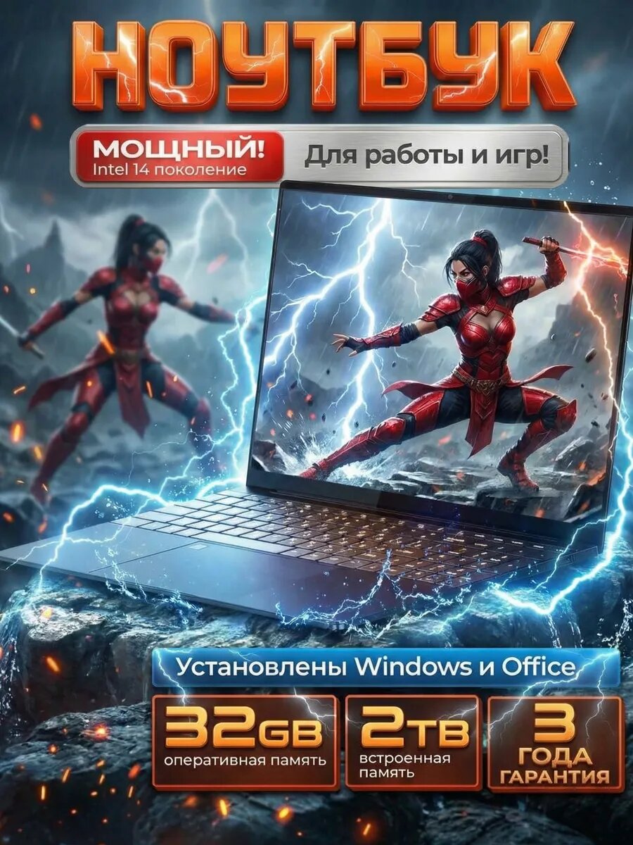 Ноутбук HiGH TECH R580 Intel H-Series RAM 32GB / SSD 2048GB