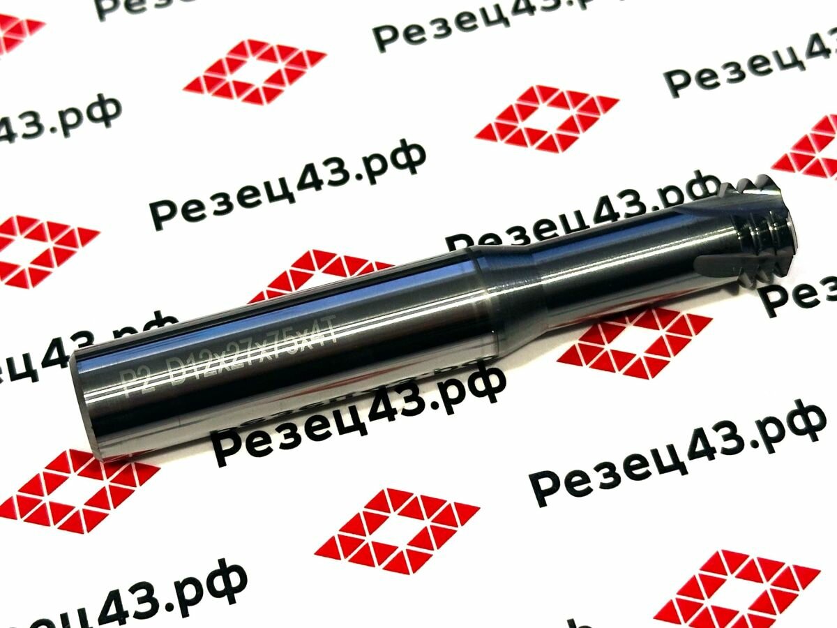 Концевая твердосплавная резьбовая фреза трехрядная М18х2 (P, M, K)