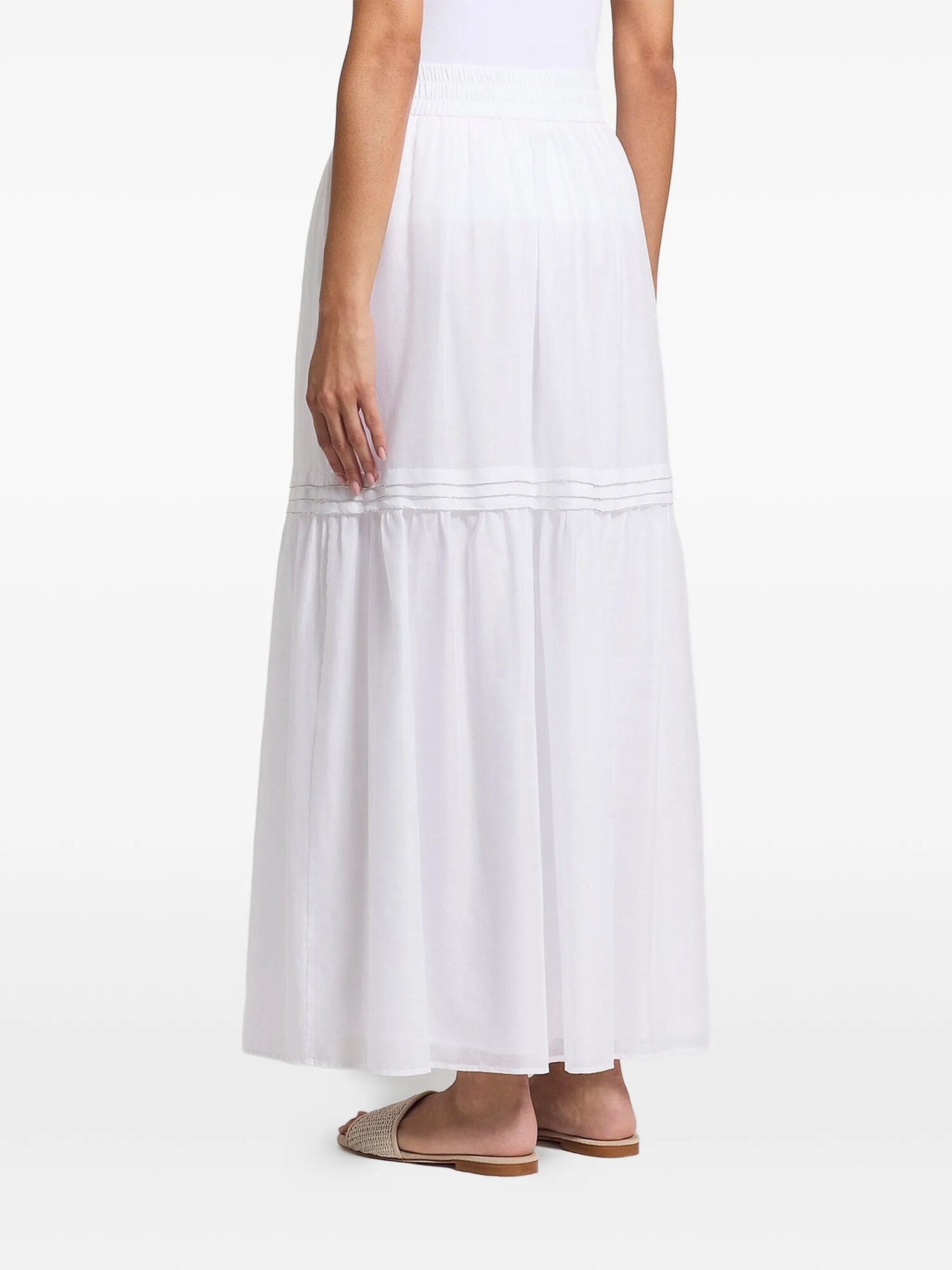 Юбка PESERICO Voilde midi skirt, размер 44, white — фото 1