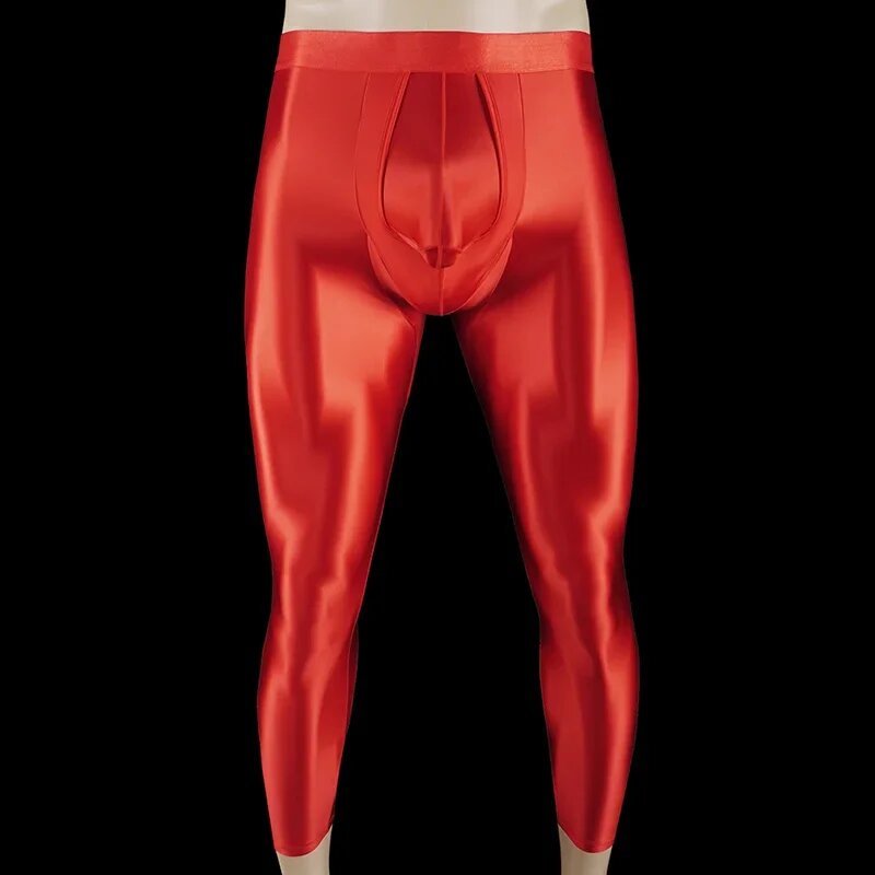 Мужское нижнее белье, сексуальные глянцевые гладкие колготки, зимние леггинсы, мужские блестящие термобрюки