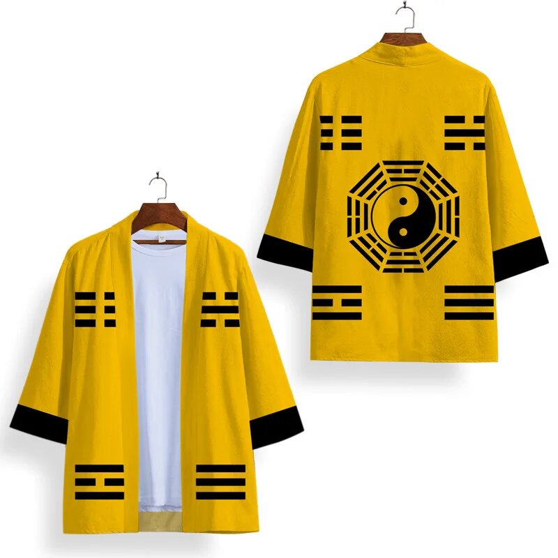 Женский хаори из полиэстера и спандекса Желтый, XXXL, 27