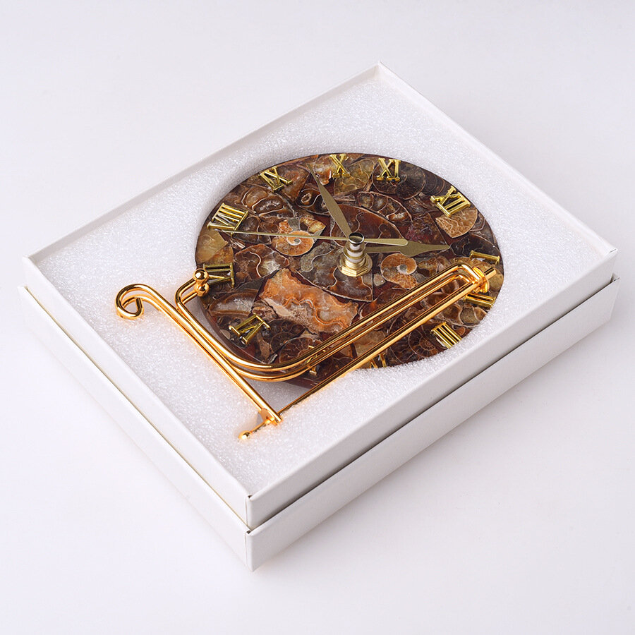 Европейские и американские изделия в стиле легкой роскоши из раковин и лабрадорита, креативный декоративный элемент для часов, украшение для офисного стола, домашний декор по фэн-шуй.