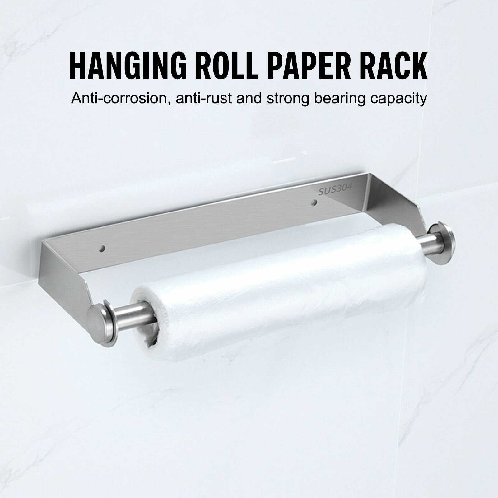 Держатель для пищевой пленки из нержавеющей стали и держатель для кухонных рулонов