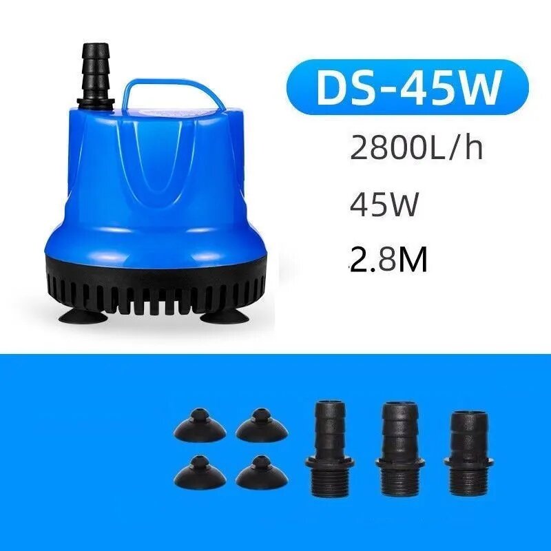 Погружной водяной насос, мини-фонтан, помпа для аквариума, пруда 45 Вт, 2800 л / ч, 2,8 метра