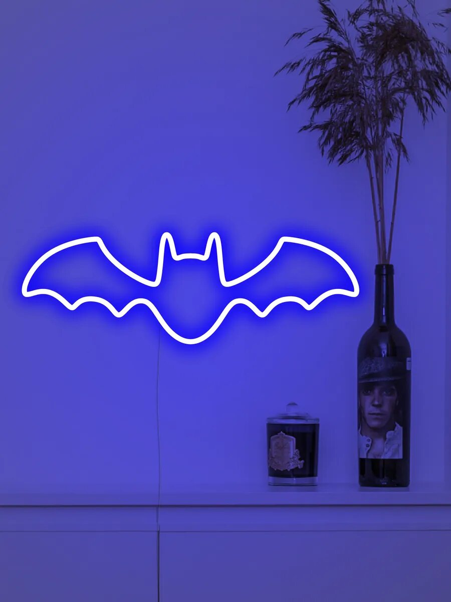 "Летучая мышь" неоновая лампа, светильник