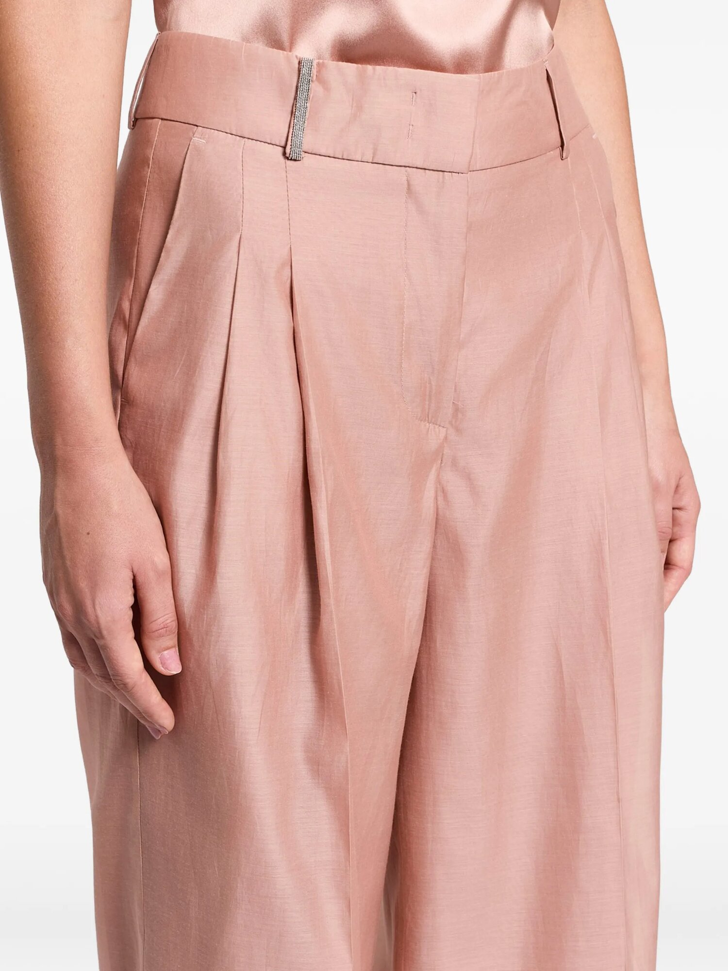 Брюки PESERICO Pleated trousers, размер 42, pink — фото 1