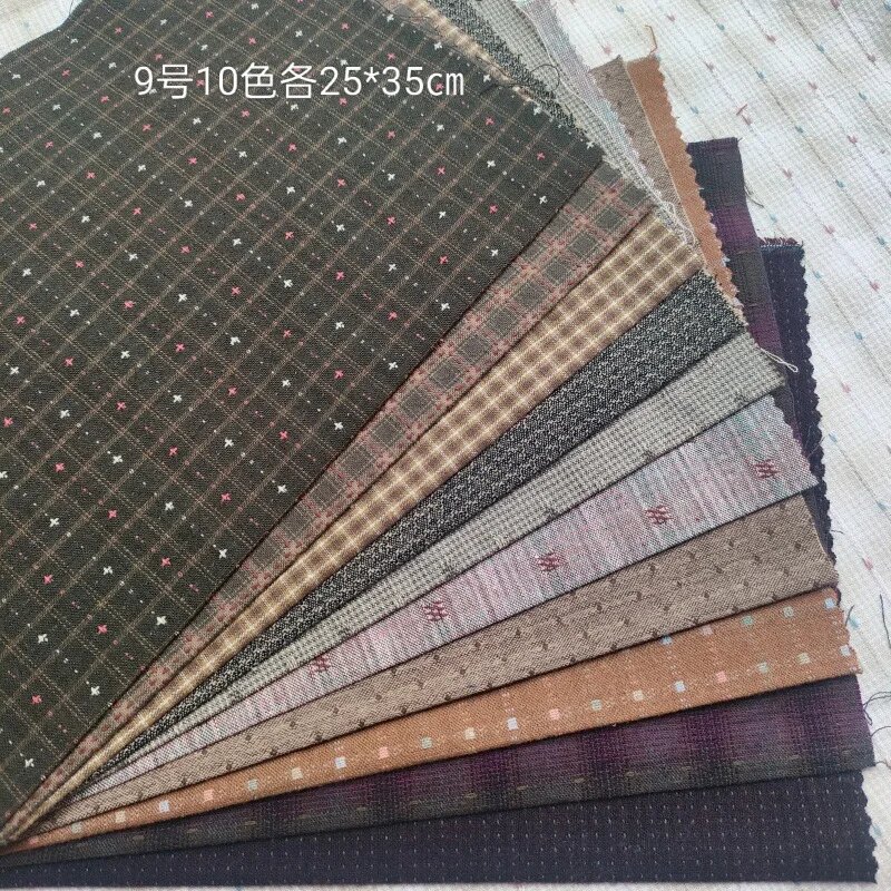 Японская хлопковая ткань 25x35 см, 10 цветов