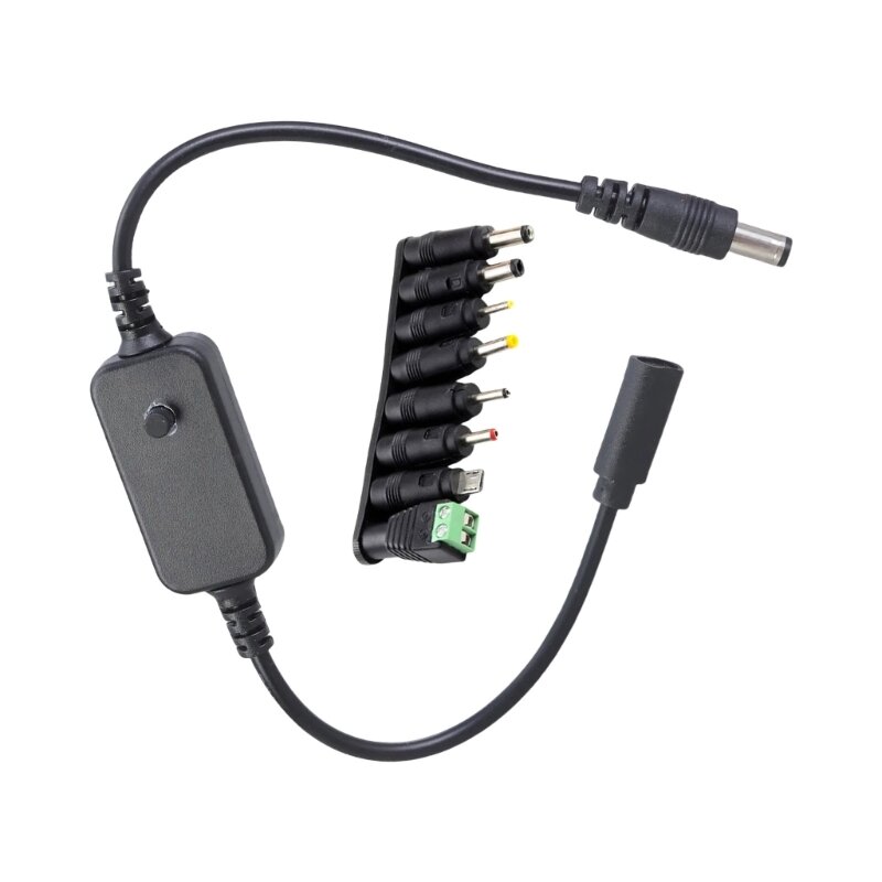 Регулируемые Напряжения USB C До 5 В 9 В 12 В Преобразователи Кабель 10 Вт Быстрая Зарядка С 8 Адаптерами Для Нескольких Устройств