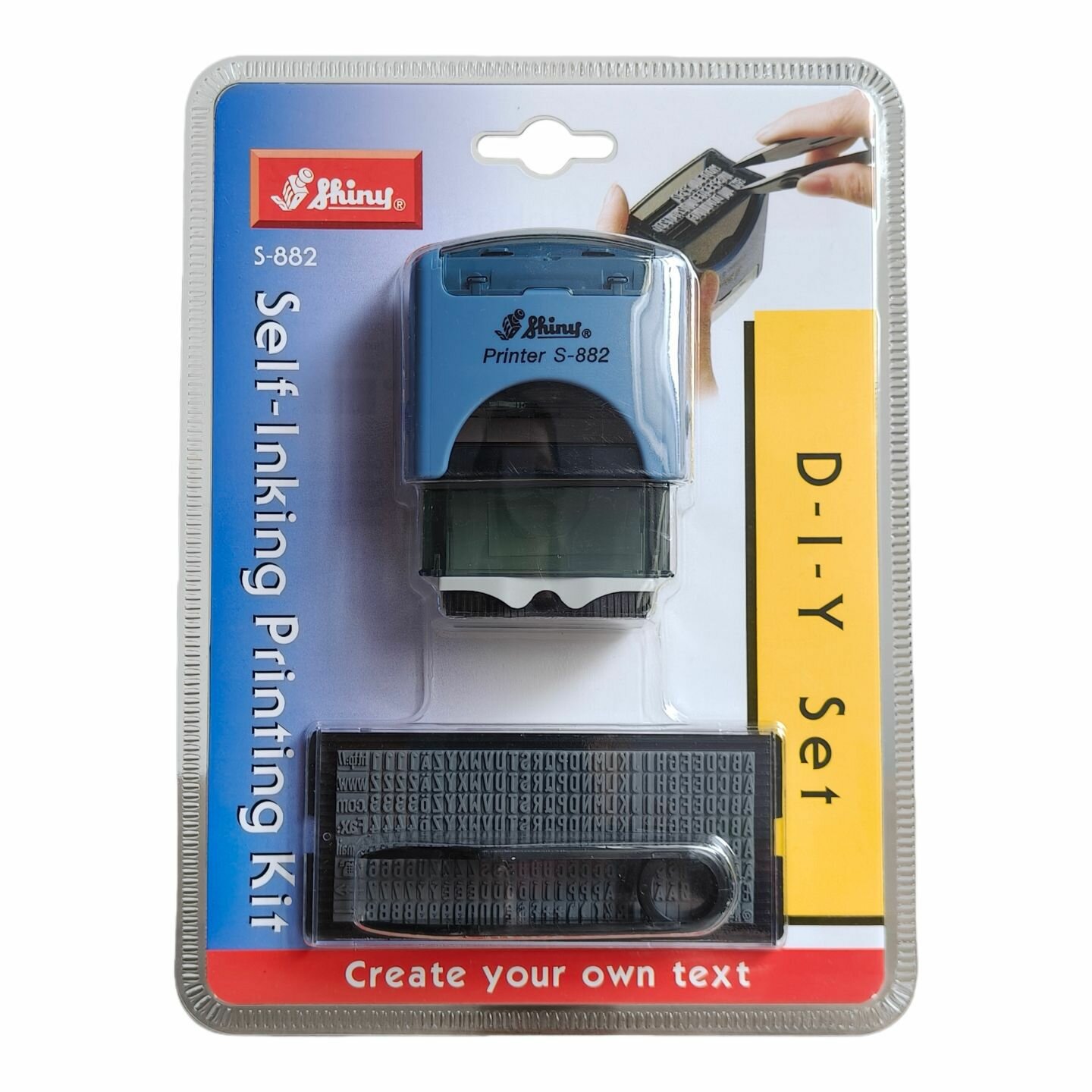 Набор штампов с подвижными буквами и функцией самонаборки чернил, Newli s-882, свободно комбинируемые цифры и английские буквы, штамп для печати букв своими руками.