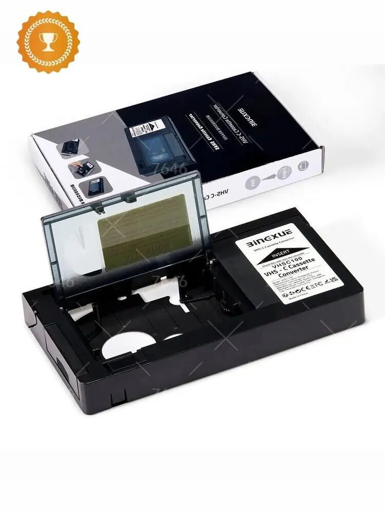 GM Конвертер кассет VHS-C JVC, для JVC/RCA/Panasonic VHS, черный матовый