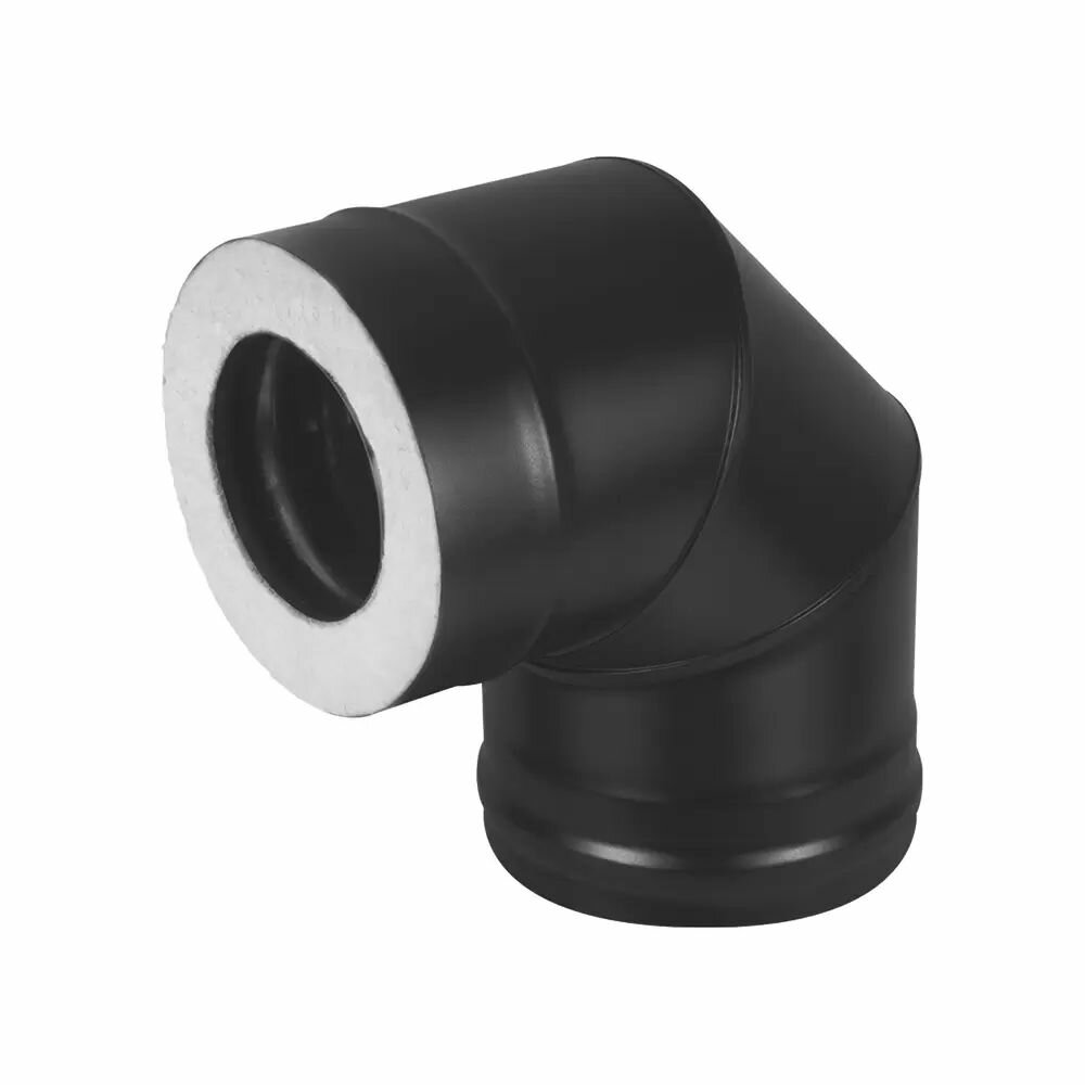 Везувий Сэндвич-колено KERABLACK (AISI 430 1,0мм/0,5мм) угол 90* 3 секции, д.150х250мм