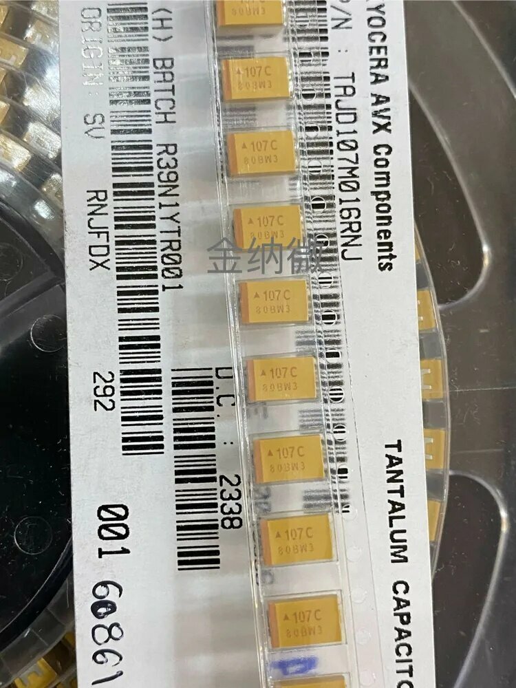 10 шт 16 В 100 МКФ, надписи: 107C, Tип D-7343-31, Размер: 7.3*4.3*2.9 мм, 16V 100uF Универсальный SMD Танталовые конденсаторы