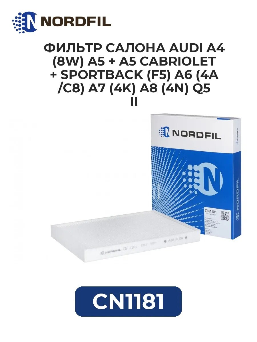 Фильтр салона AUDI A4 (8W) A5 + A5 Cabriolet + Sportback.