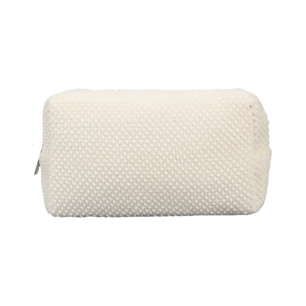 Плюшевый карманный пенал из вельвета, Бежевый