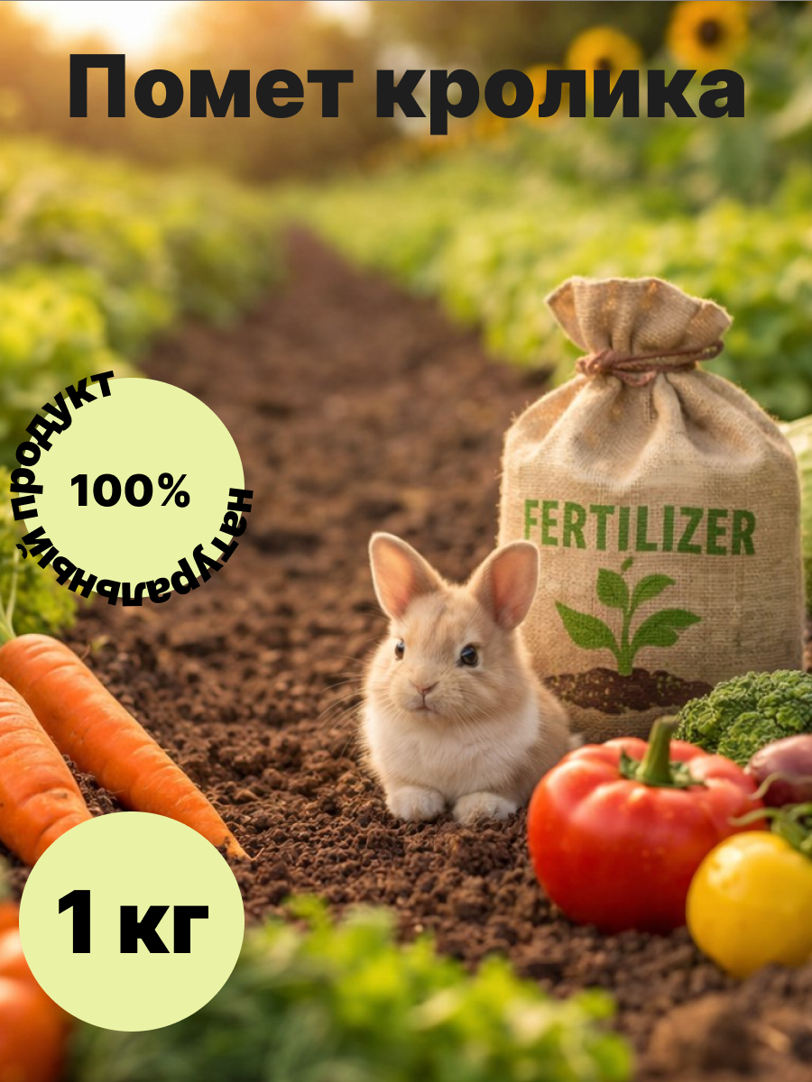 Навоз кроличий. Сухой натуральный. Незаменимый при садовых работах. Удобрение для сада.