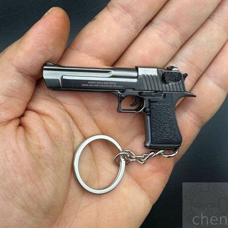 Мини металлический пистолет брелок Desert Eagle масштаба 1:4 подарок игрушка