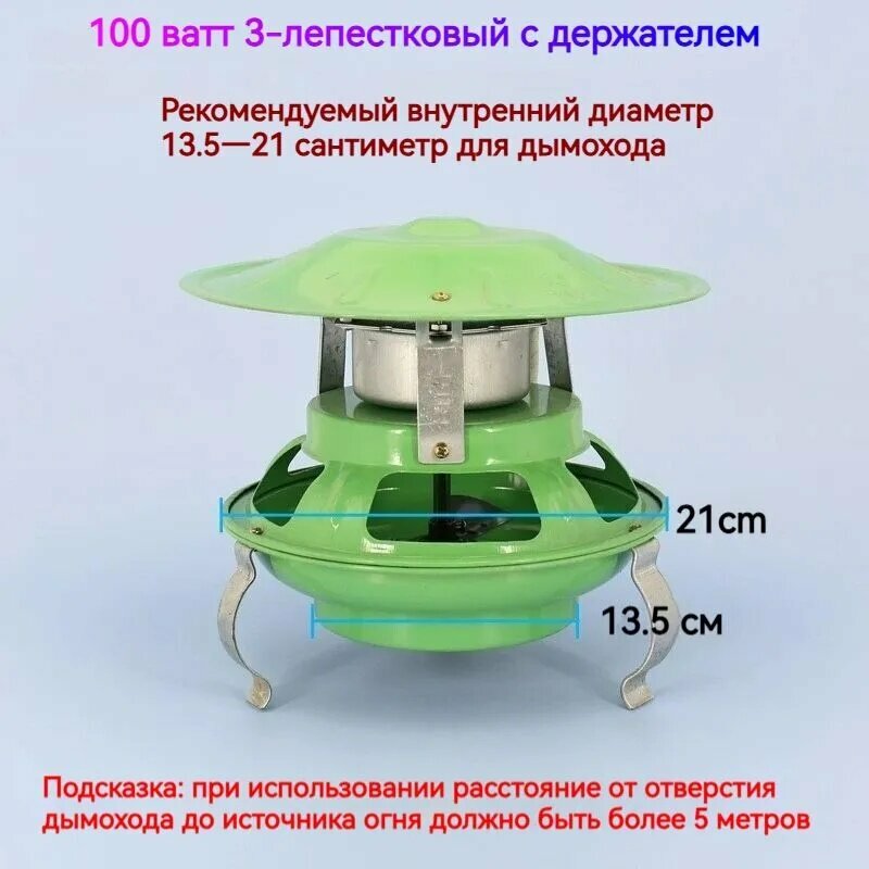 Дымосос для дымохода и камина, Автоматический удалитель дыма, Тягодутьевая машина, Усилитель тяги, Для печи, бани, гаража
