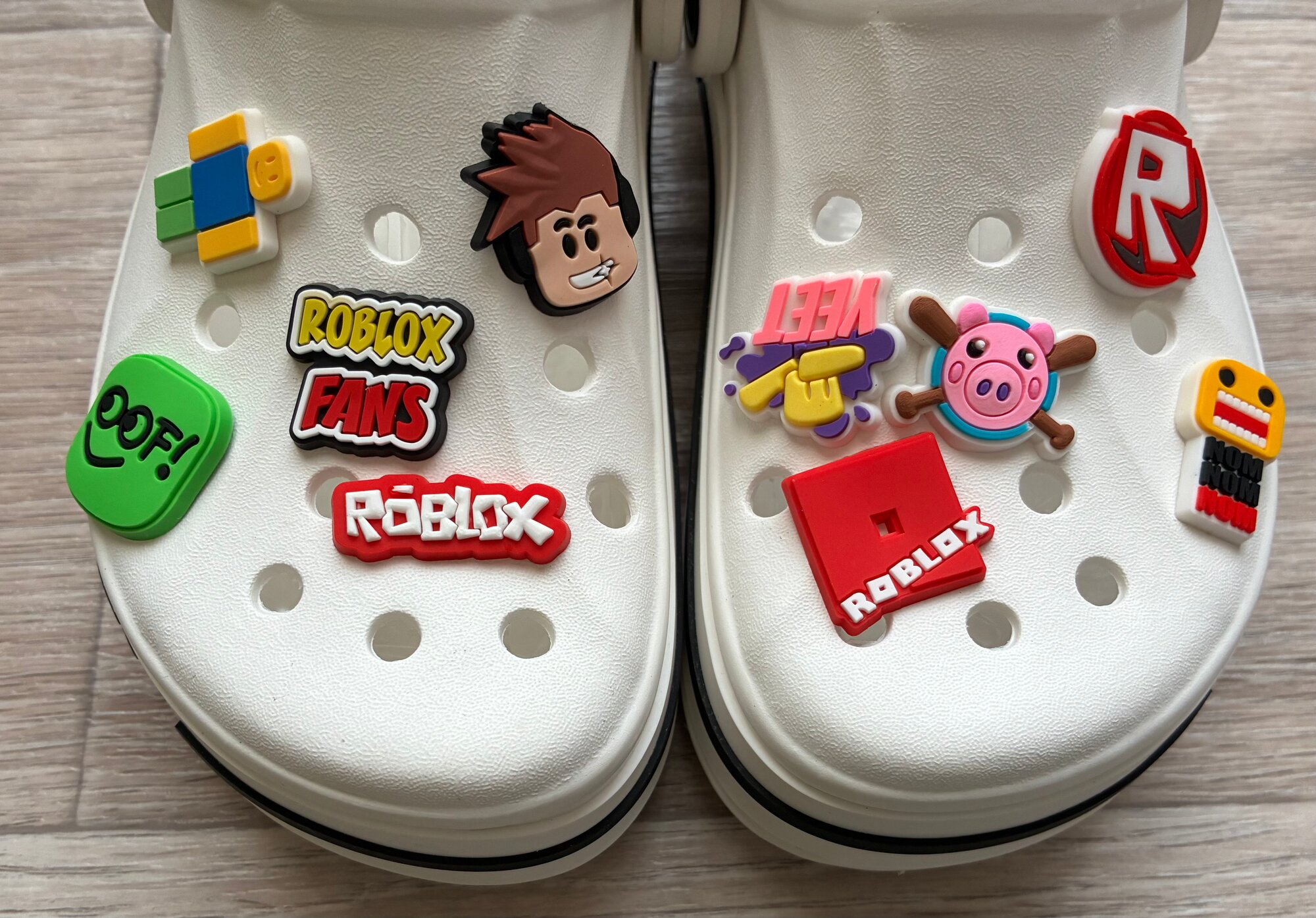 Джибитсы для Crocs Roblox, яркие украшения для сабо роблакс, набор из 10 штук