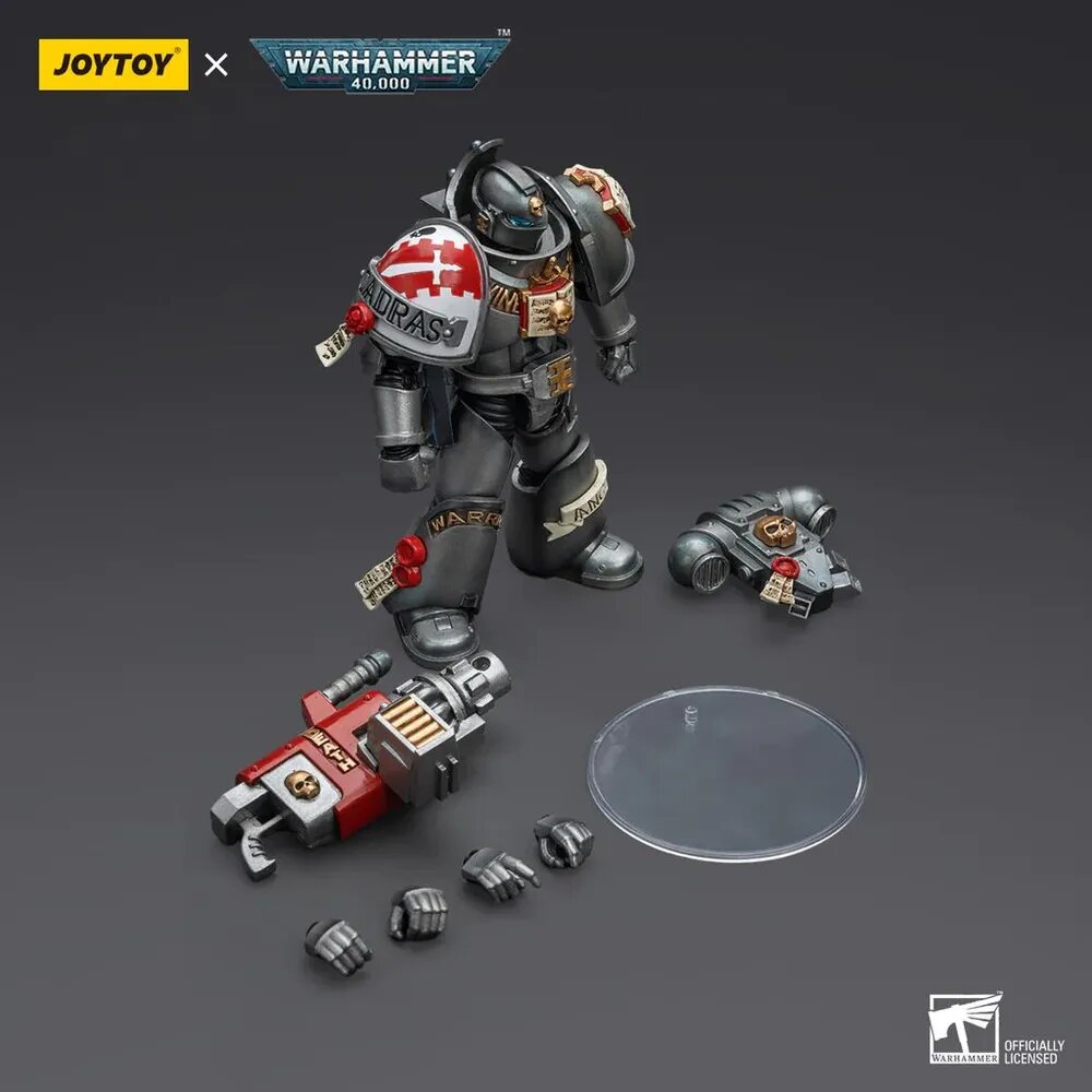 Подвижная фигурка JOYTOY Warhammer 40000 Grey Knights Strike Squad Grey Knight with Psycannon