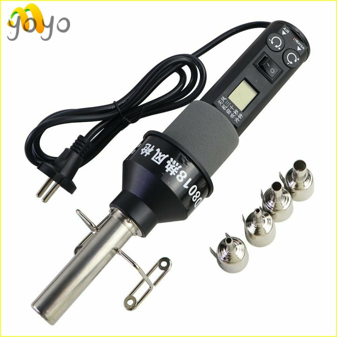 Паяльный фен 450 Вт, Керамический нагреватель, 1 предметовyoyo d125