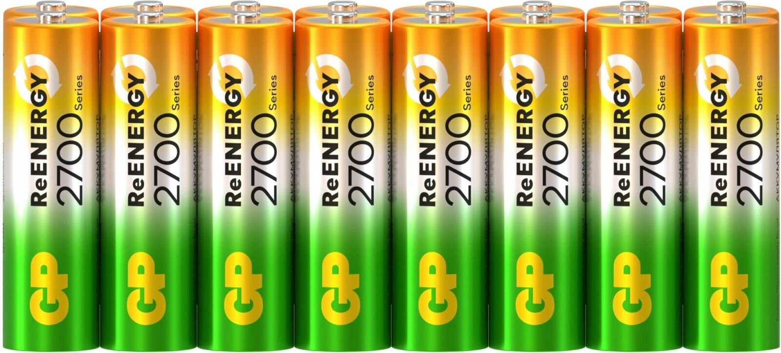 Аккумулятор GP AA NiMH 2700 mAh, 16 шт, спайка (GP 270AAHCRGY-B16 /192)