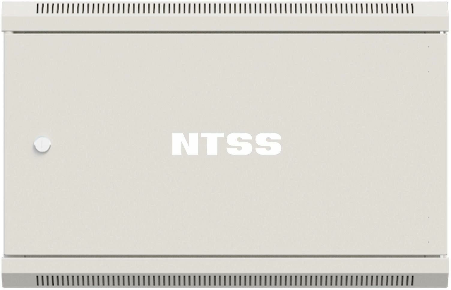 Шкаф коммутационный NTSS Премиум настенный 6U 570х450 мм передняя дверь металл 60 кг серый 350 мм 18 кг 220 градусов 370 мм IP20 сталь NTSS-W6U6045FD